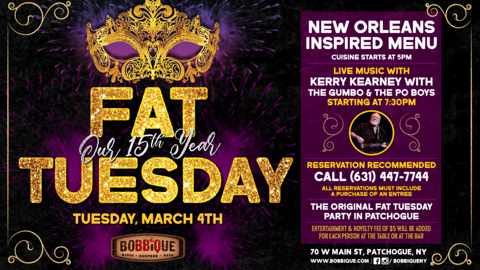 Fat Tuesday • Real Memphis BBQ - BOBBIQUE - 70 W Main St, Patchogue, NY ...